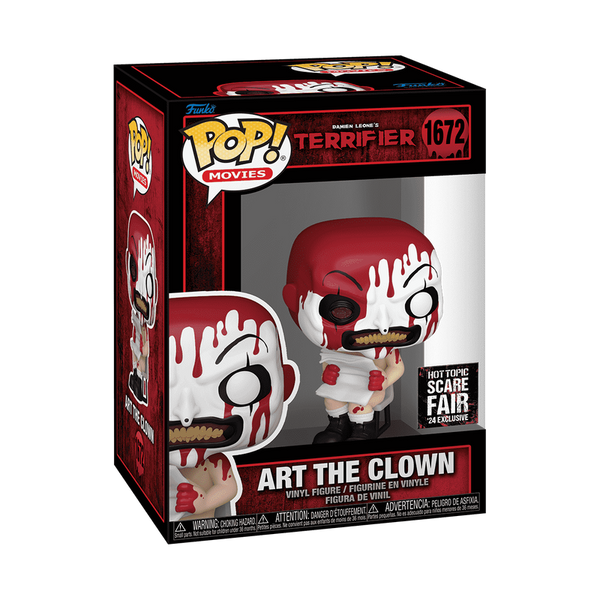 Funko Pop! Terrifier - Art the Clown Sitting (Bloody) Vinyl Figure ...