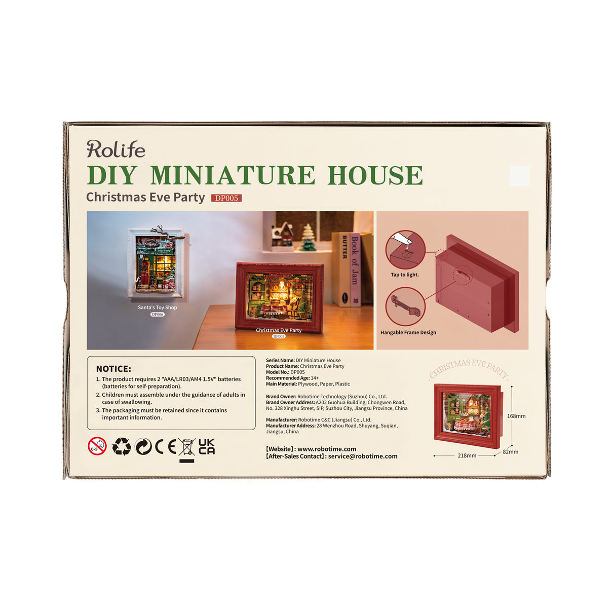 Rolife Christmas Eve Party DIY Miniature House – OCARE NZ